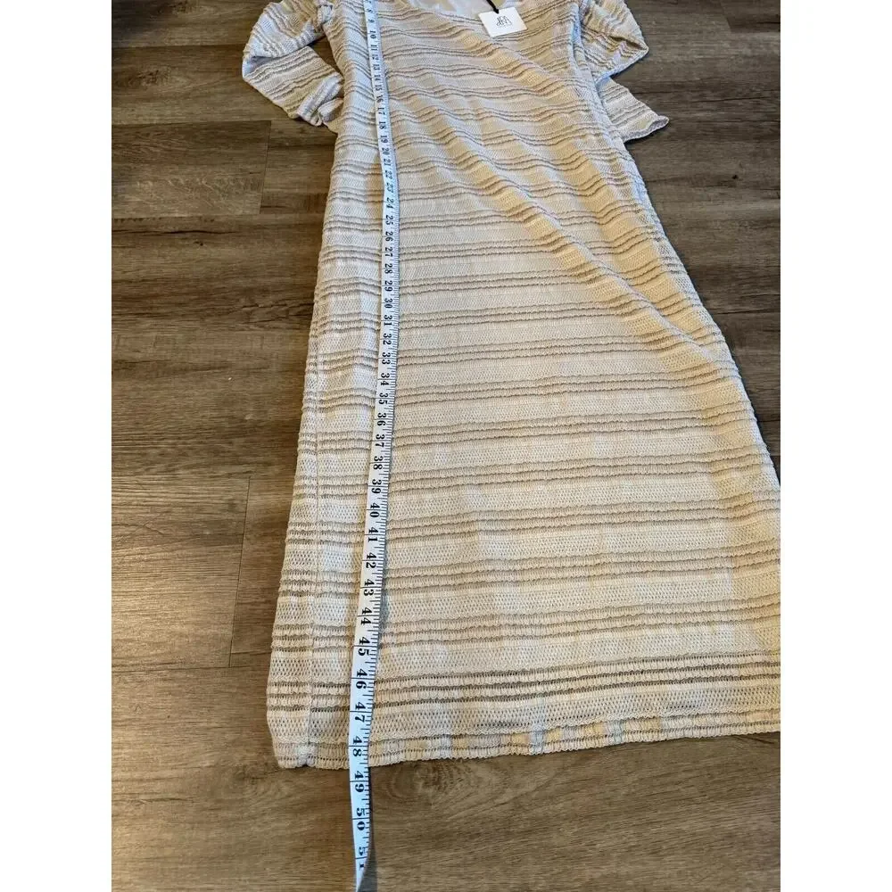 dRA | Dresses | Dra Los Angeles Open Knit Crochet Ruffle Long Sleeve ...